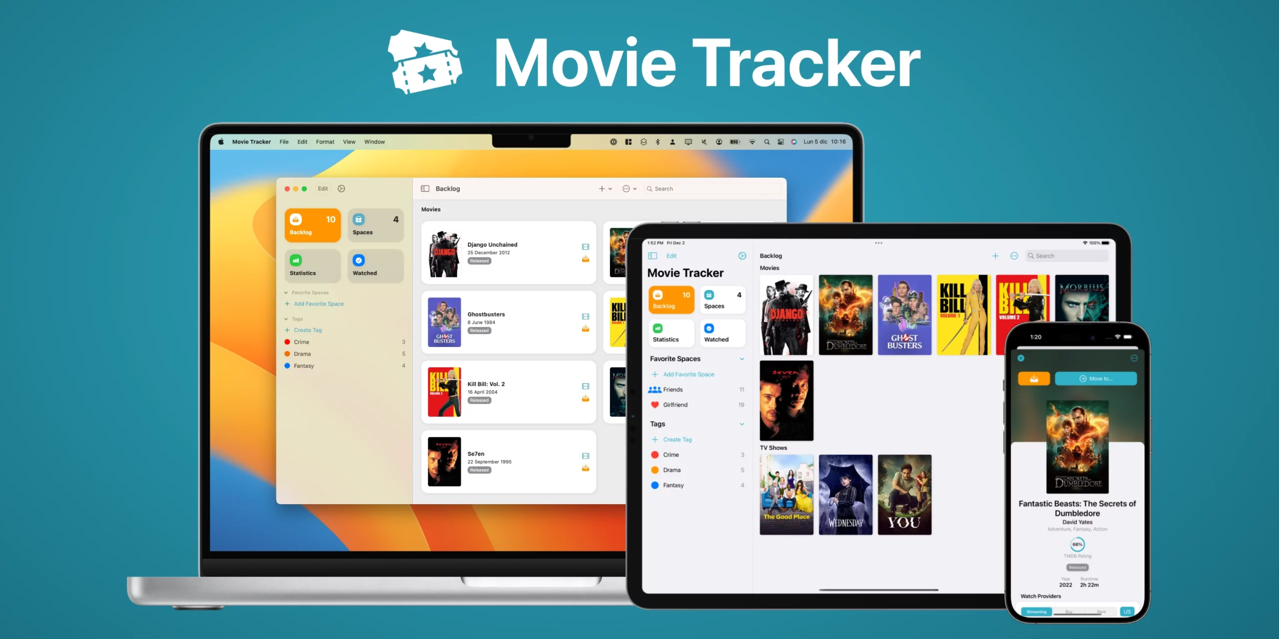 Movie Tracker: Watchlist track for iPhone, iPad and Mac